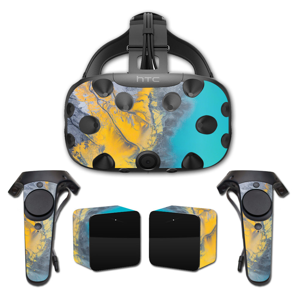 Yellow Spill Skin For HTC Vive Full Coverage — MightySkins