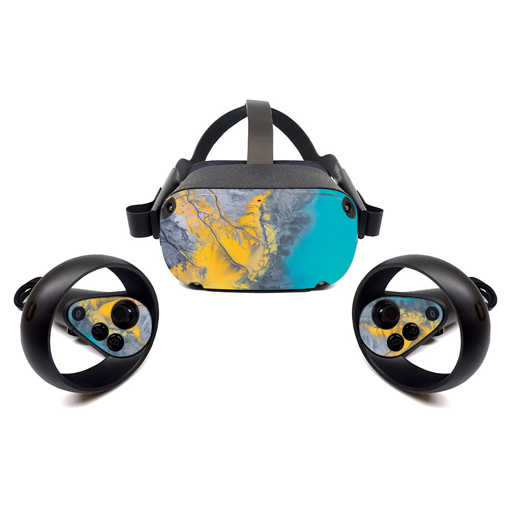 Yellow Spill Skin For Oculus Quest — MightySkins