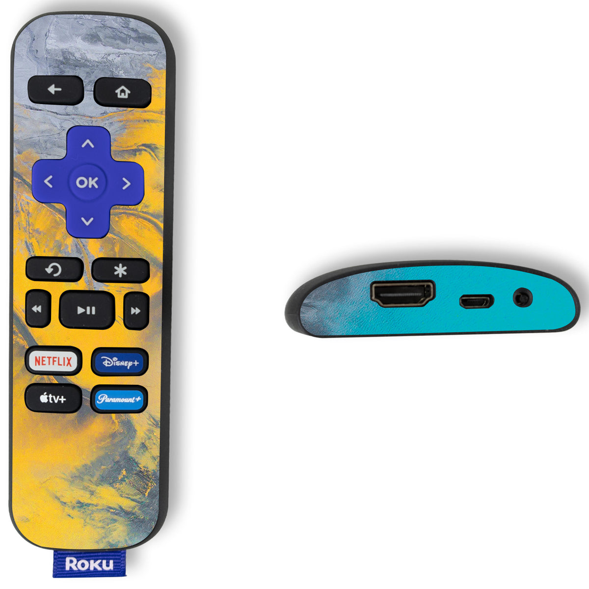 Yellow Spill Skin For Roku Express Model 3960 (2022) — MightySkins