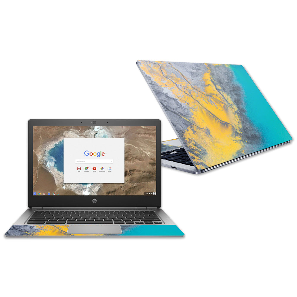 Yellow Spill Skin For Chromebook G1 13.3" (2018) — MightySkins